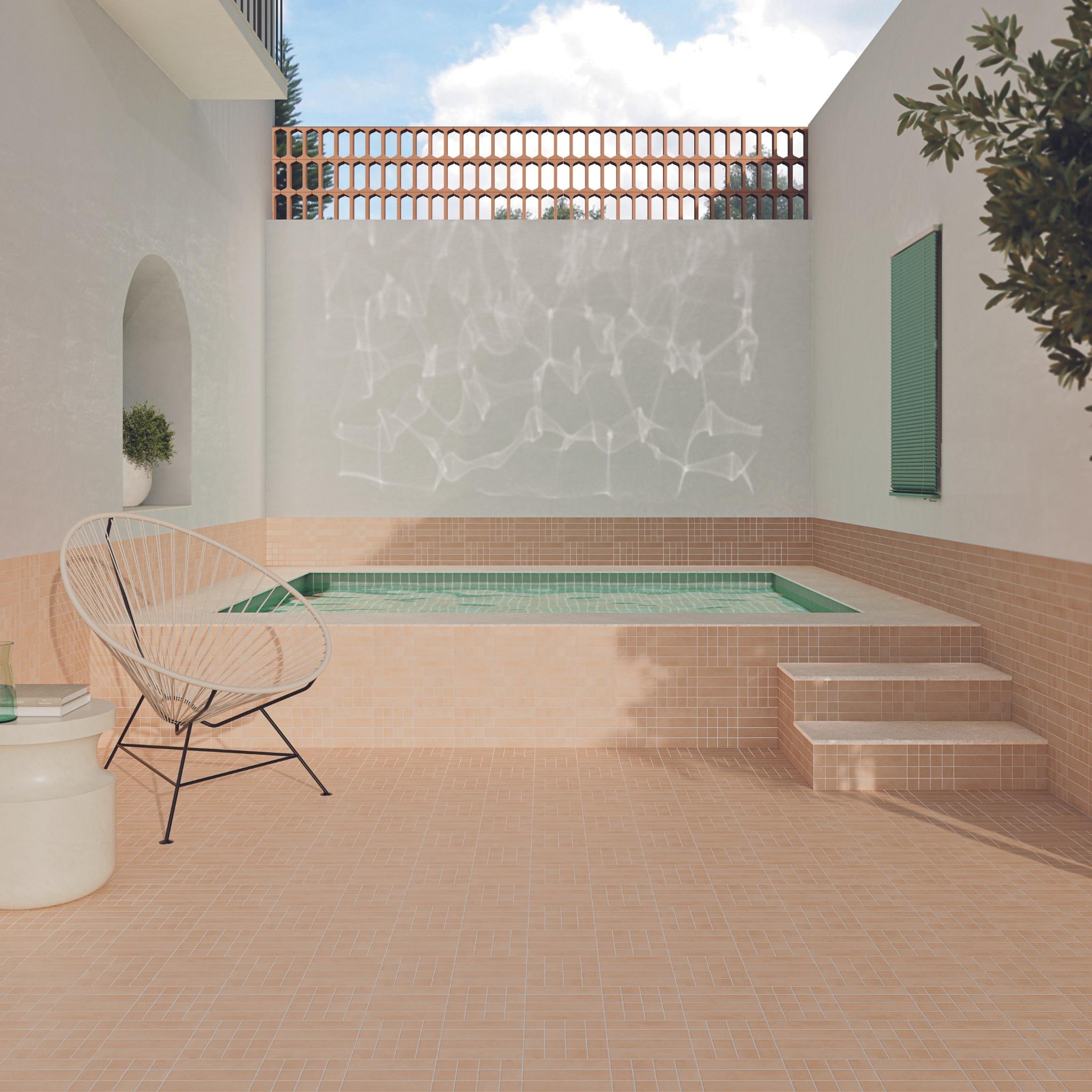 Raster Lines M Clay | Mosaics / Porcelain – Earp Bros