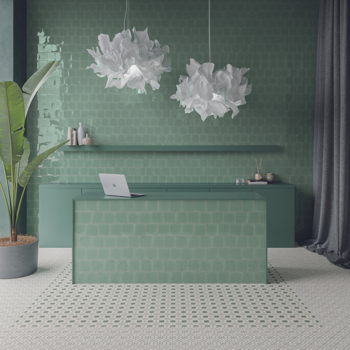 Fayenza Square Fern | Tiles / Ceramic / Body Tile – Earp Bros